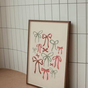 Coquette Bow Wall Art | Girl Wall Decor | Preppy Soft Aesthetic Poster ...