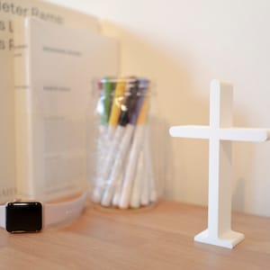 Standing Cross, Minimalist Desk Cross, Table Top Cross, Cross With Base ...