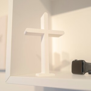 Standing Cross, Minimalist Desk Cross, Table Top Cross, Cross With Base ...
