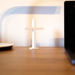 Standing Cross, Minimalist Desk Cross, Table Top Cross, Cross With Base ...