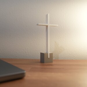 Standing Cross, Minimalist Small Desk Cross, Cross on Stand, Bedroom ...