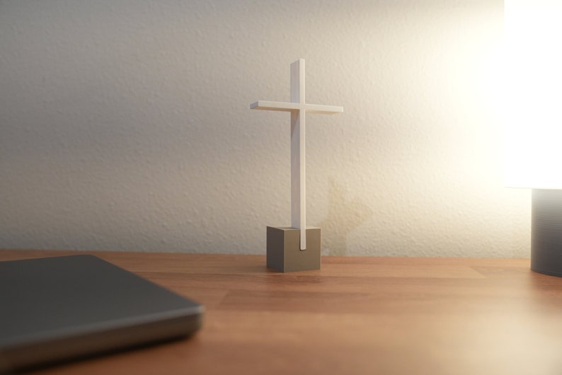Standing Cross Minimalist Small Desk Cross Cross on Stand - Etsy