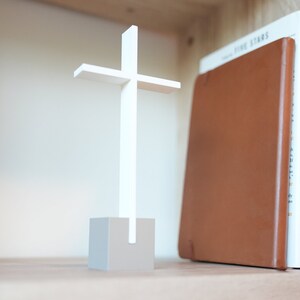 Standing Cross, Desk Cross, Tabletop Cross, Cross on Stand, Minimalist ...