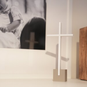 Standing Cross, Minimalist Small Desk Cross, Cross on Stand, Bedroom ...