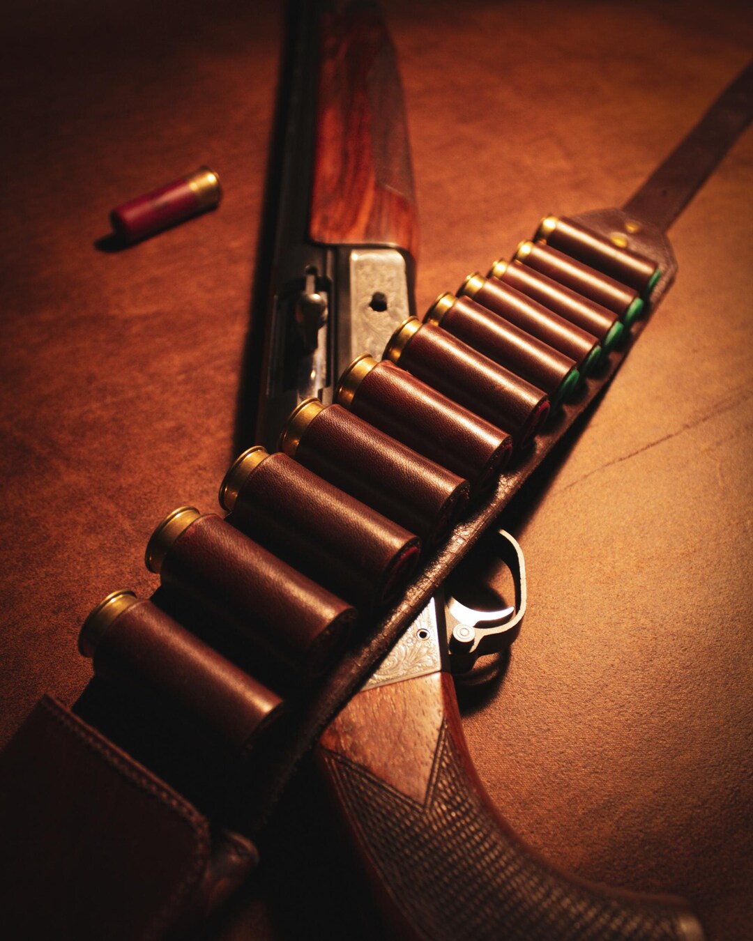 Leather Cartridge Belt 12 Gauge, 100% Handmade From Full Grain Leather ...