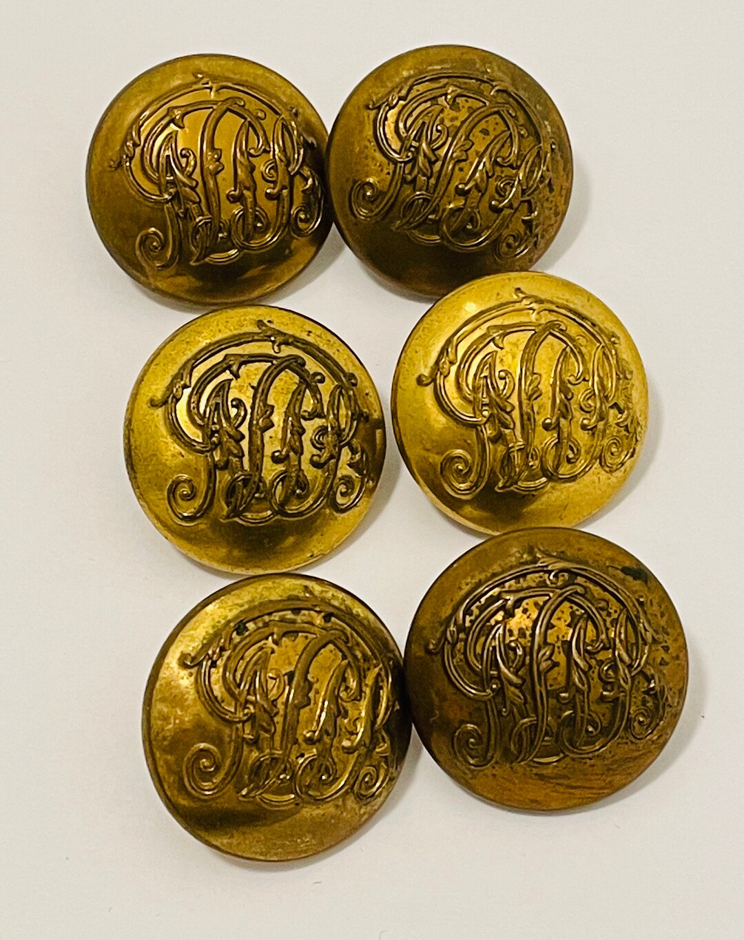 Post WW2 Firmin London Vintage Buttons Script Letters Round - Etsy