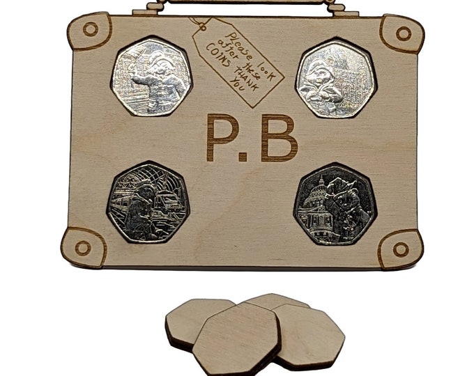 Coin Display // Paddington Bear // 50p Display // Suitcase - Etsy UK