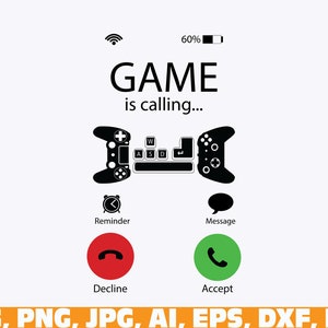 Incoming Call SVG, Gamer Svg, Video Game Svg, Gamer Shirt Svg, Funny ...