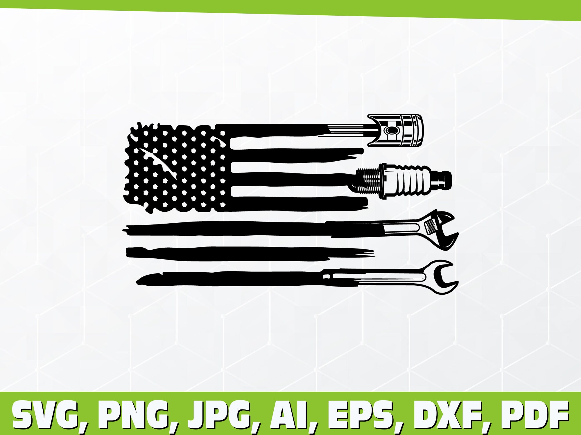 Mechanic Svgmechanic Flag Svg Mechanic American Flag Svg | Etsy