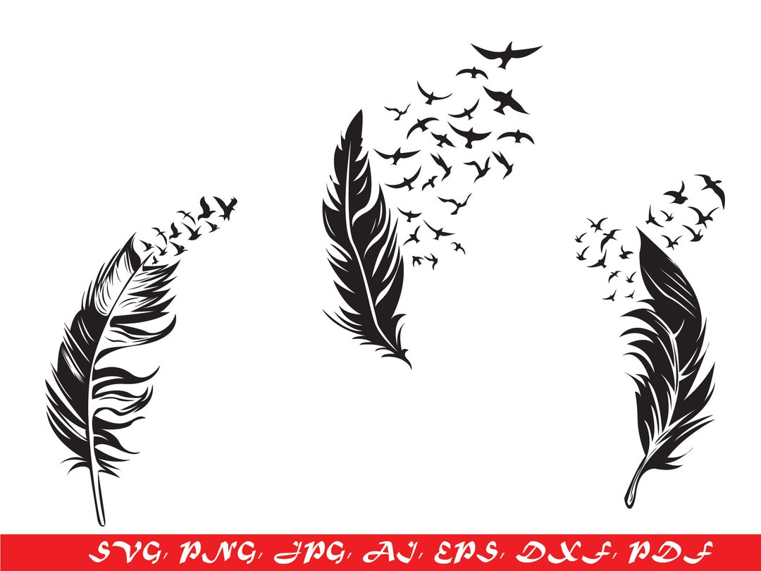 Federn Svg Bundle, Digitaler Download, Federn Svg, Cricut Cut Datei ...