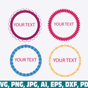 Keychain Svg Bundle, Keychain Pattern SVG, Circle Frame Svg, Key Ring ...