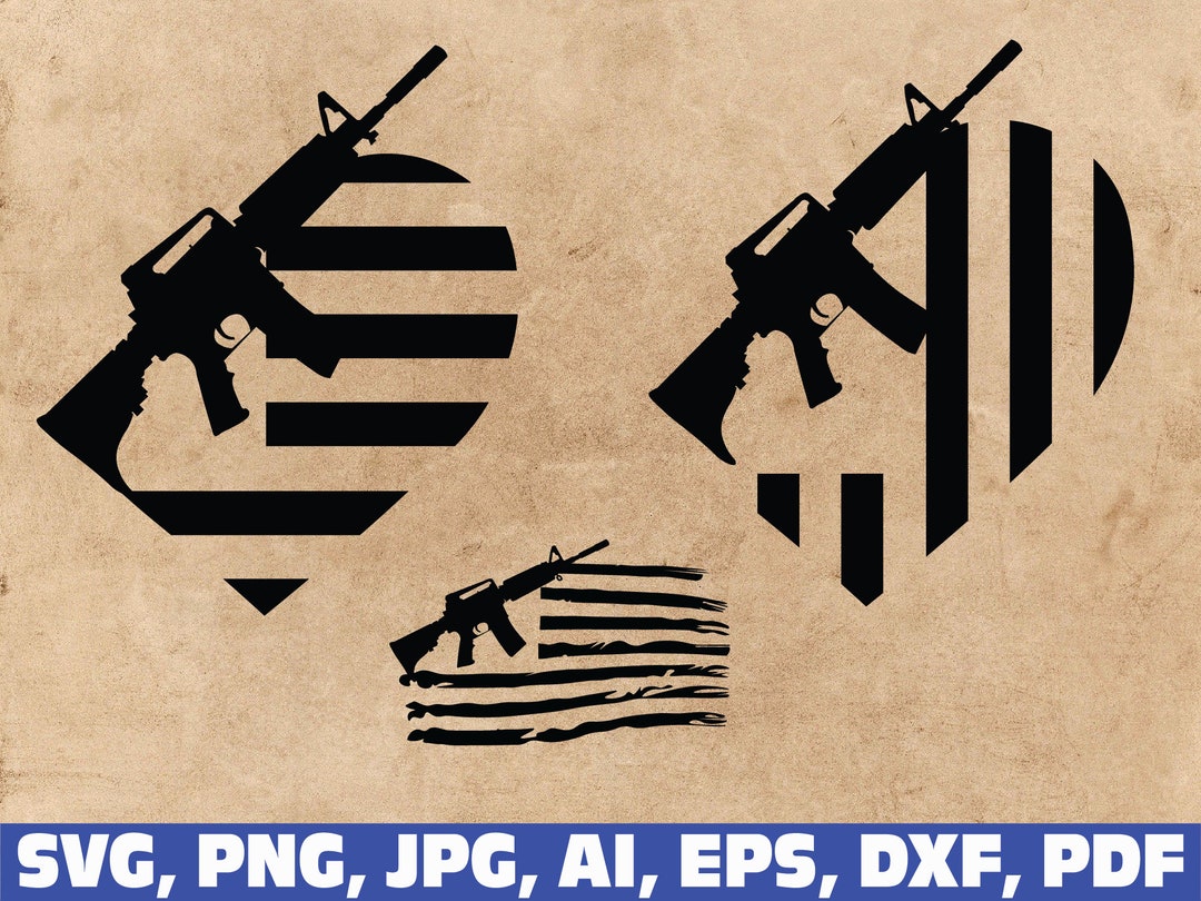 Gun Flag Svg, Military Svg, Rifle Flag Svg, Bullet Flag Svg, Army Flag ...
