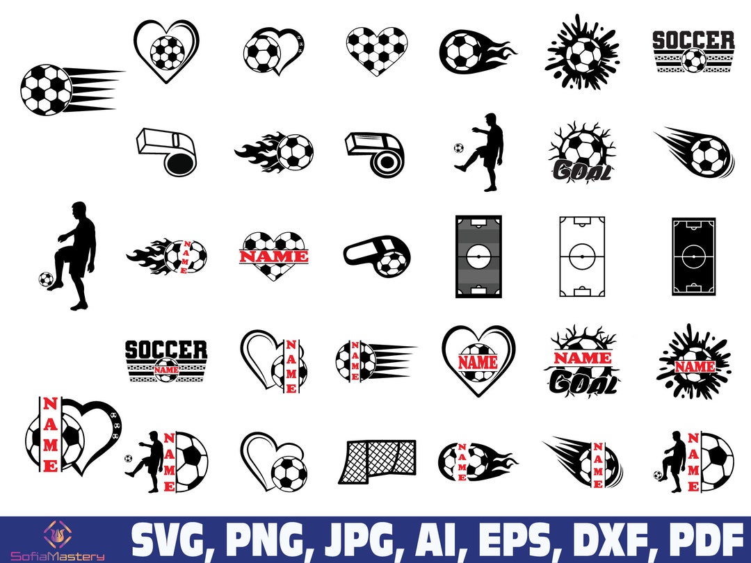 Name Soccer Svg, Soccer Svg, American Fan Soccer Svg, Soccer Ball Name ...
