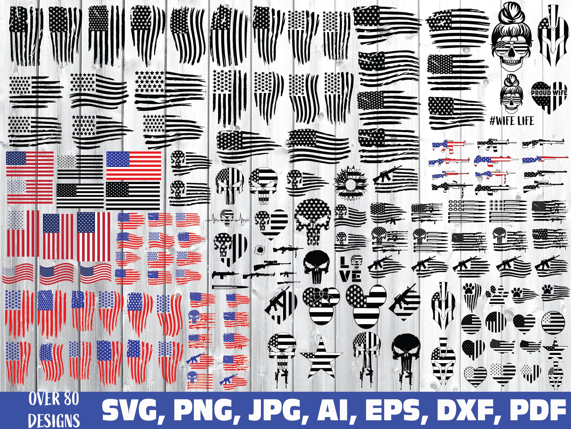 Gun Flag Svg Military Svg Rifle Flag Svg Bullet Flag Svg | Etsy