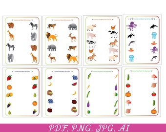 Zoo Matching Game - Etsy
