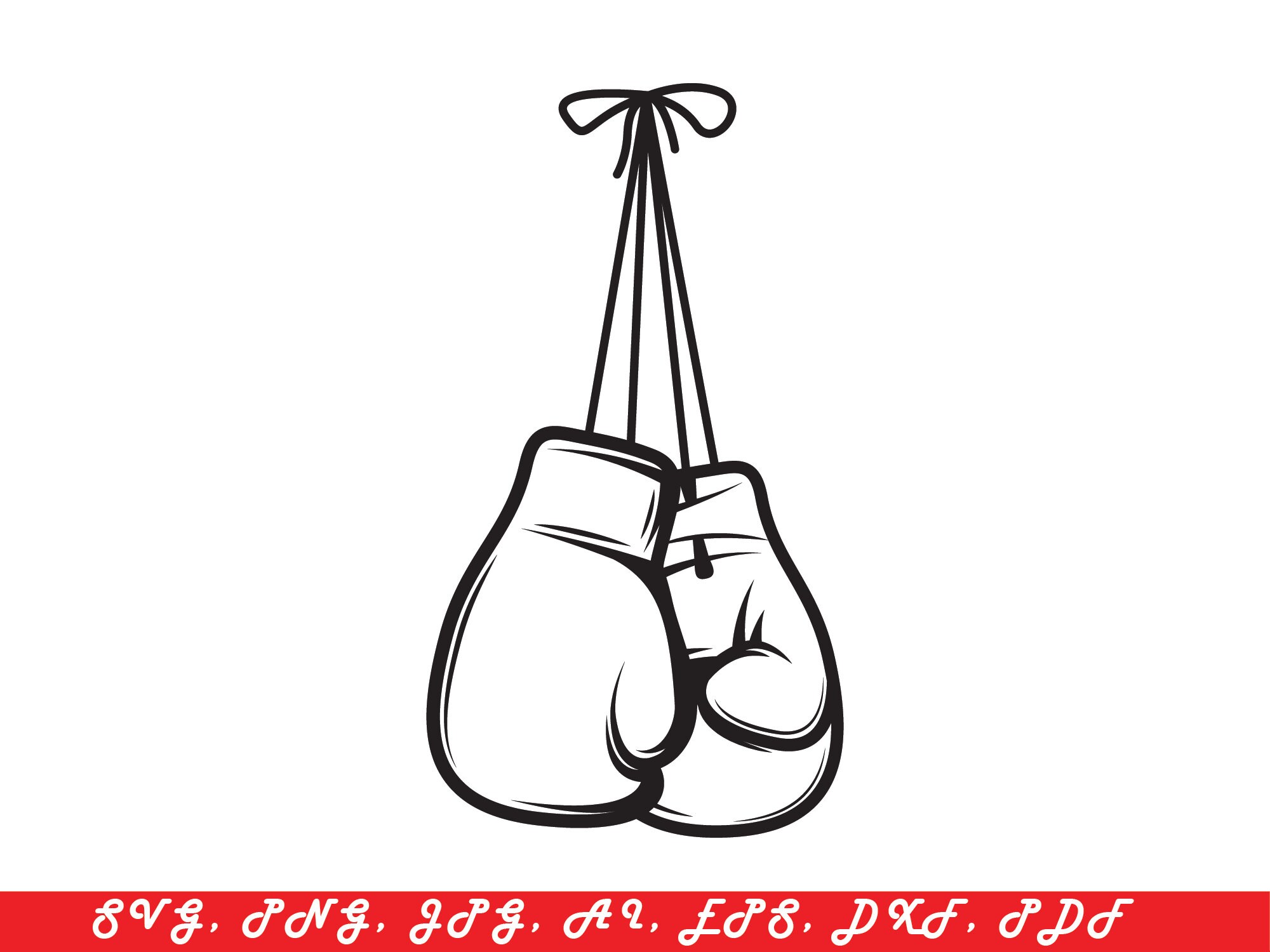 Hanging Boxing Glove Silhouette