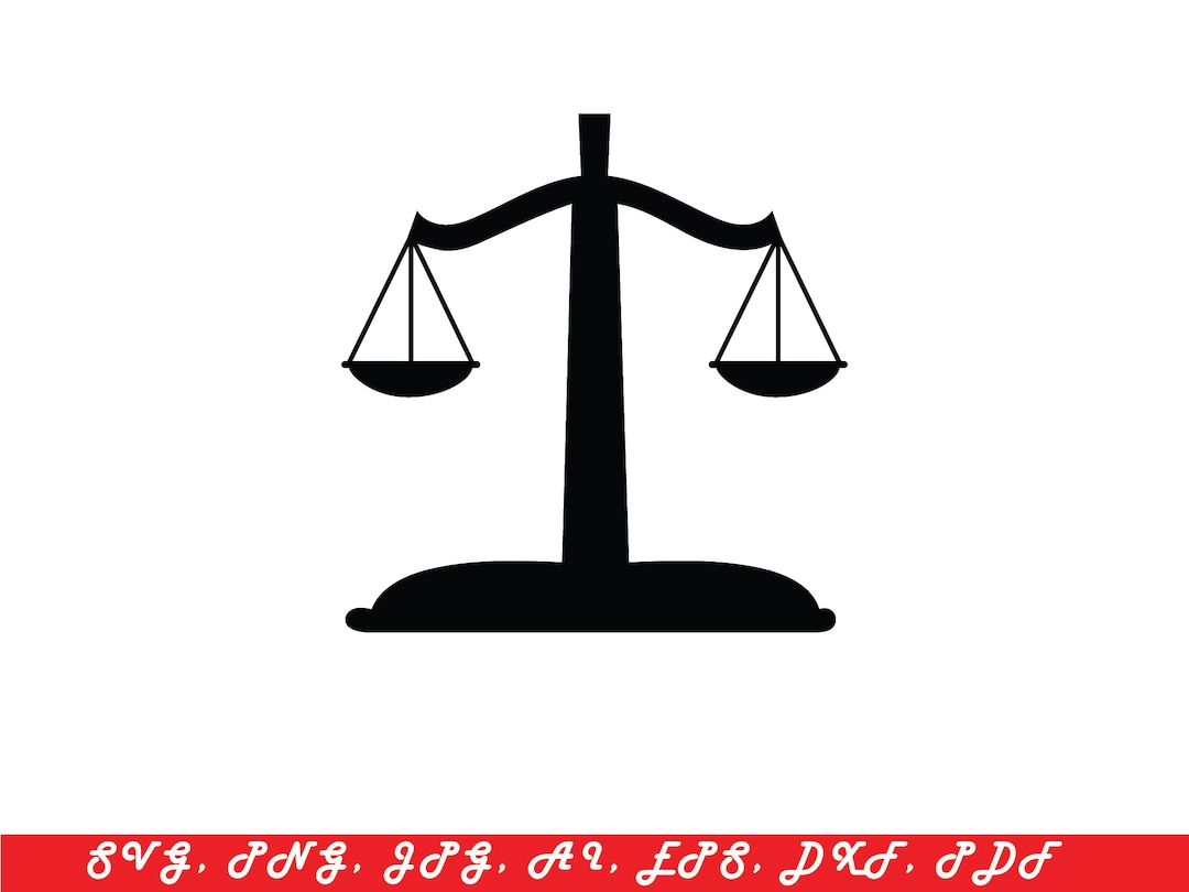 Scales of Justice Svg, Weight Scale Svg, Vector Cut File for Cricut ...