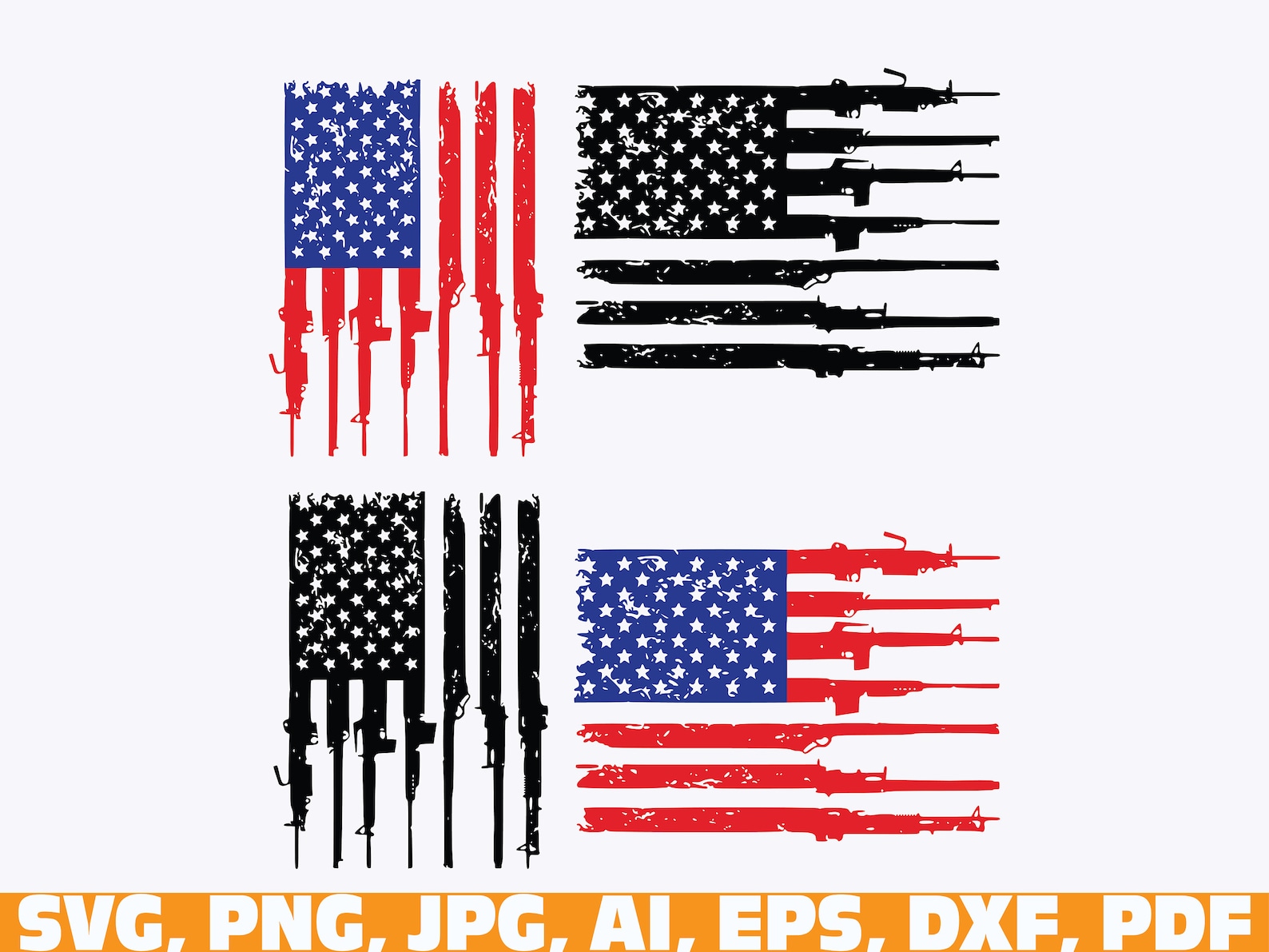 Rifle Flag Svg Gun Flag Svg Bullet Flag Svg Military Svg - Etsy