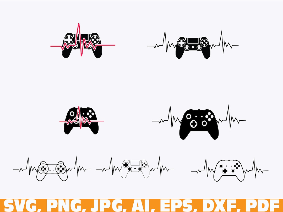 Gamer Heartbeat SVG, Gamer SVG, Gamer SVG, Gamer Controller Heartbeat ...