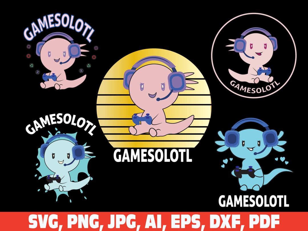 Gamesolotl Svg PNG, Gamer Salamander Axolotl Svg, Axolotls Svg Png ...