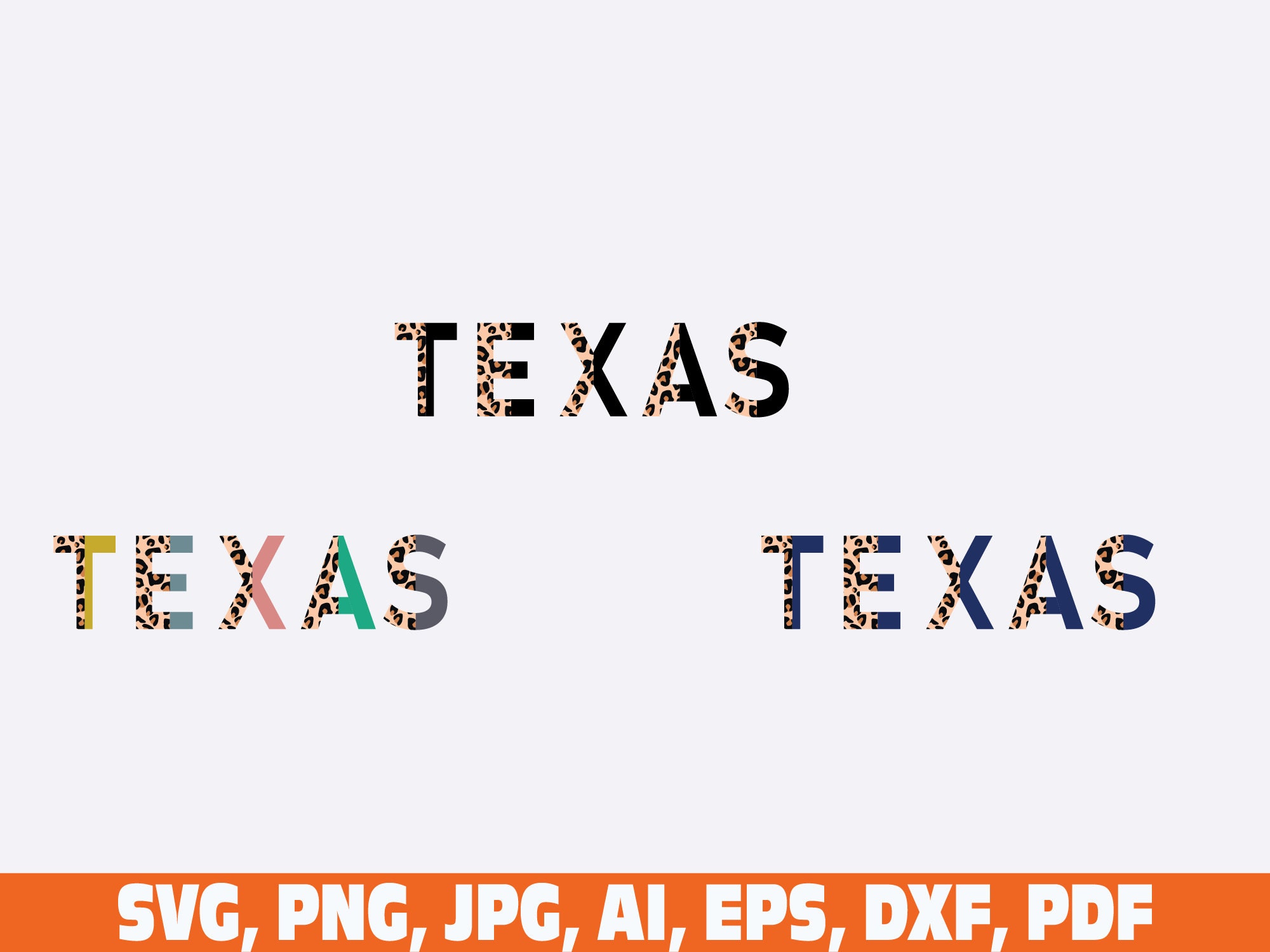 Texas Svg Texas Half Leopard Cheetah Print Svg Texas Png - Etsy
