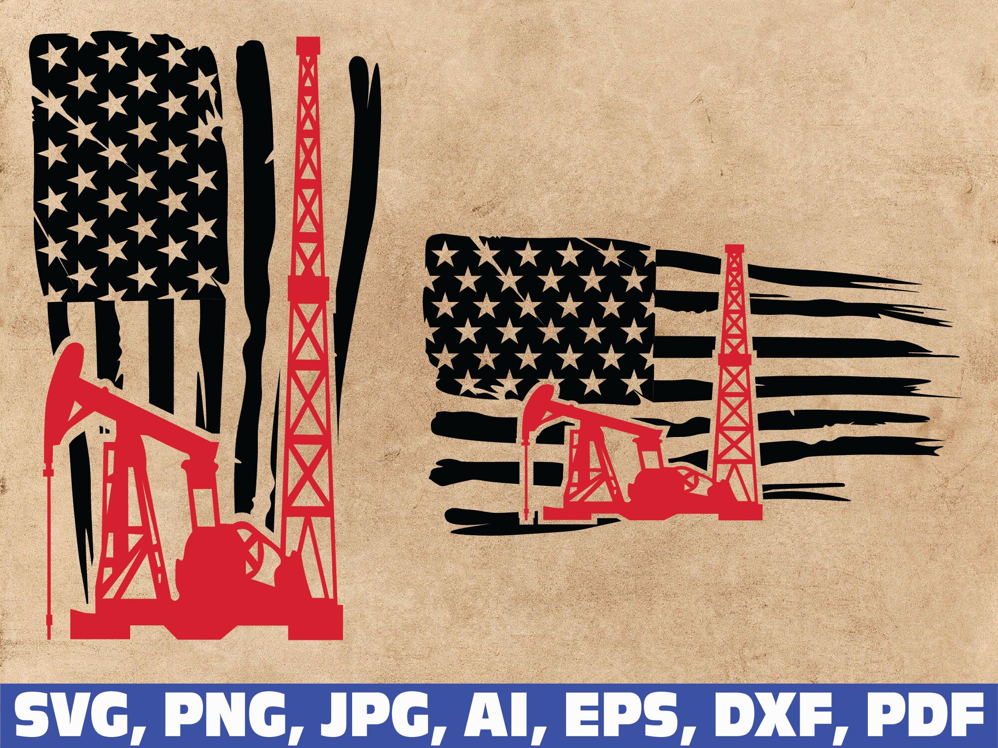 Oilfield flag svg, Oilfield worker svg, American flag Oilfield svg ...