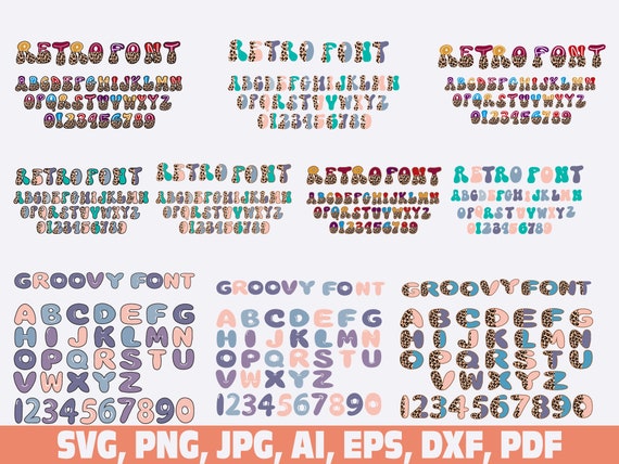 Half Leopard Retro Groovy Font Retro & Classic Font Vintage - Etsy