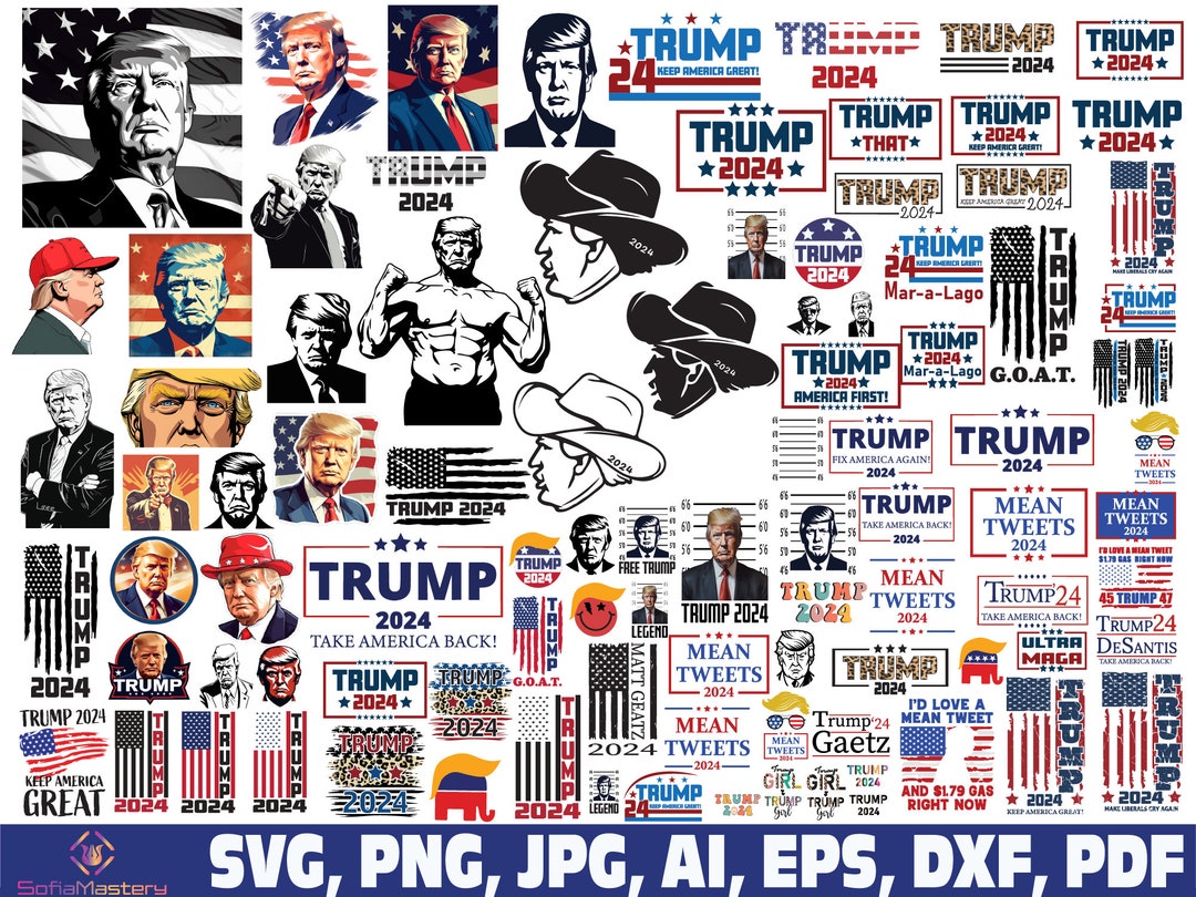 Trump 2024 Svg, Trump Cowboy Svg Bundle, Trump Flag 2024 Svg, Trump ...