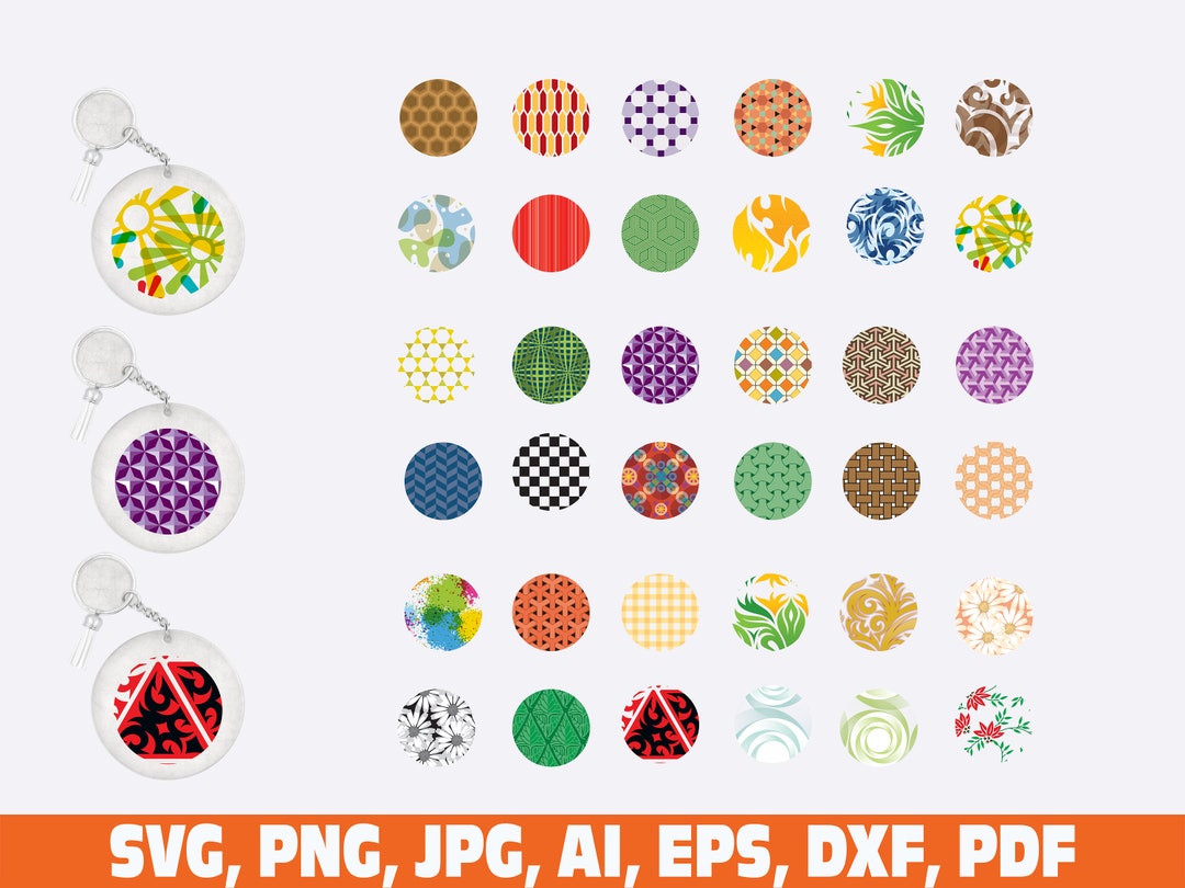 Keychain Pattern SVG Key Ring Pattern Keychain Svg Key Ring - Etsy