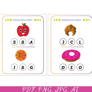 Printable Uppercase and Lowercase Alphabet Worksheets Pdf - Etsy