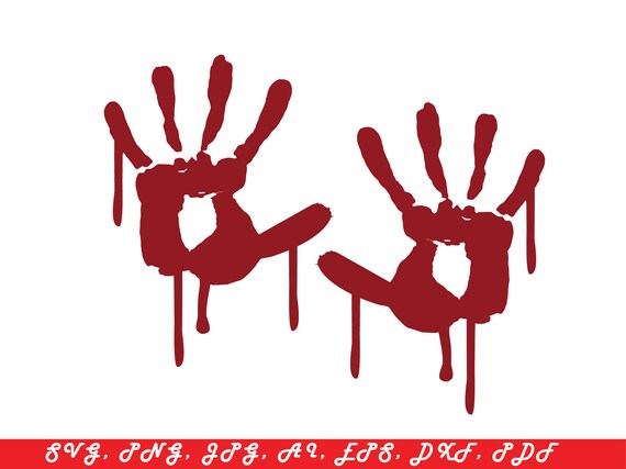 Bloody Hands Horror Hands Svg Blood Splatter Svg Hand Svg - Etsy