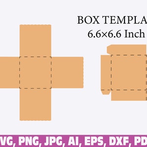 Square Box Template, Box Template Svg, Gift Box Template, Box Template ...