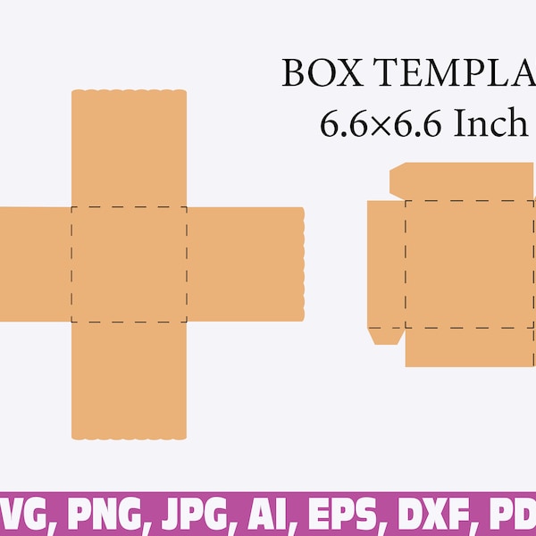 6x6 Box Template - Etsy