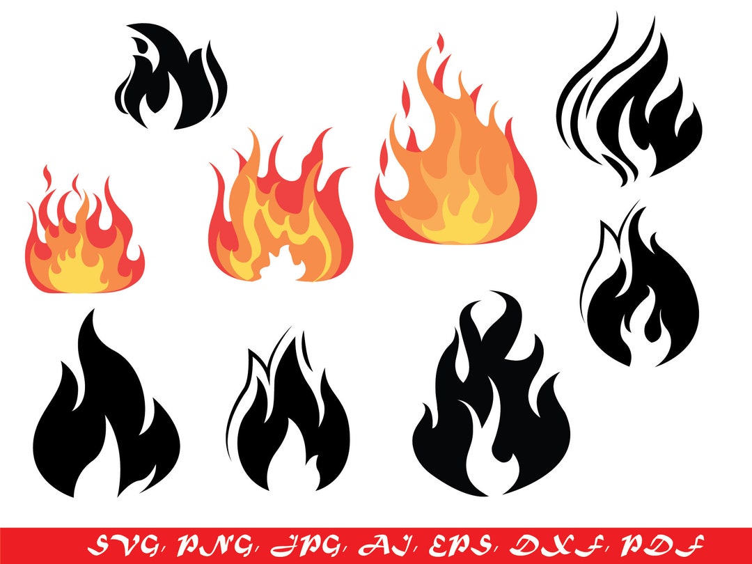 Fire Svg Bundle, Fire Svg, Fire Svg Files, Fire Flames Svg, Flames Svg ...