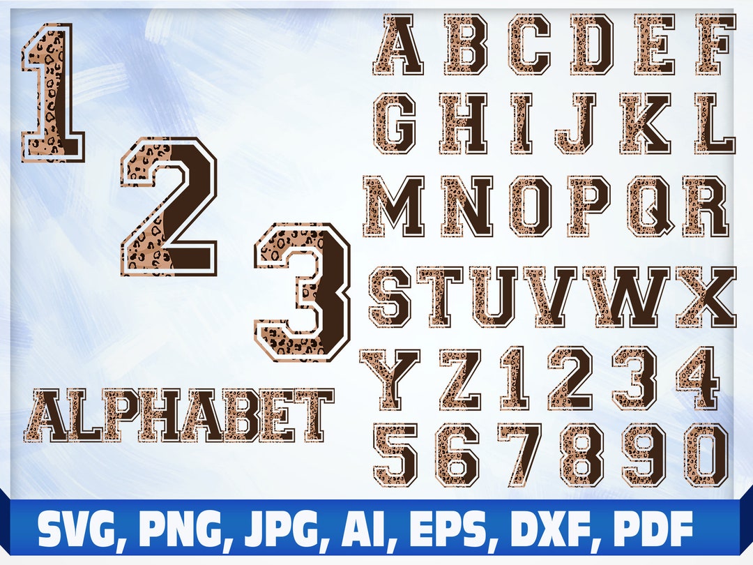 Half Leopard Font Svg, Leopard Cheetah Half Print Font Letters Alphabet ...