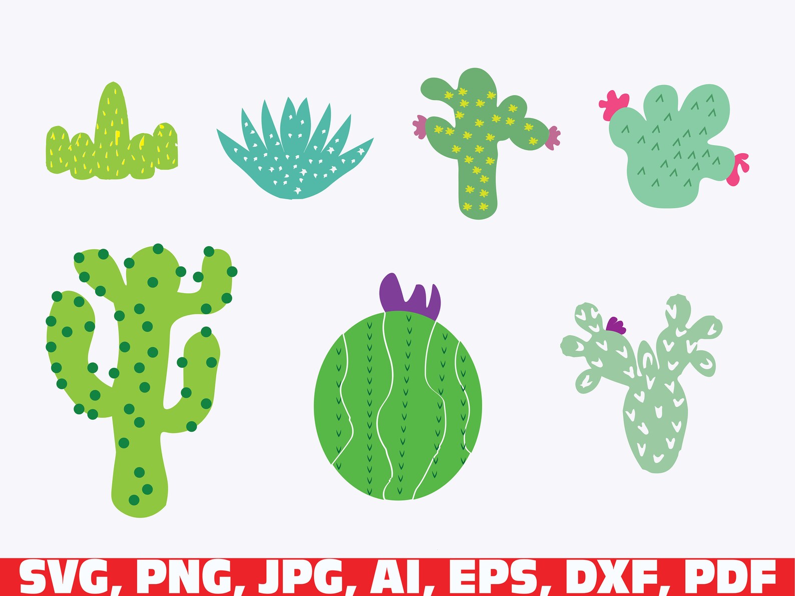 Cactus SVG Cactus PNG Cactus SVG Bundle Succulent Svg - Etsy