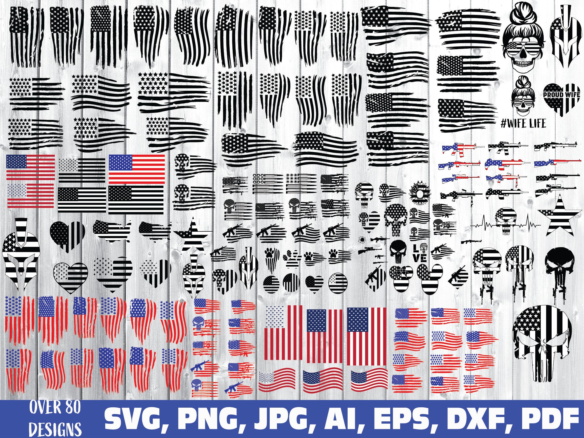 Gun Flag Svg Military Svg Rifle Flag Svg Bullet Flag Svg | Etsy