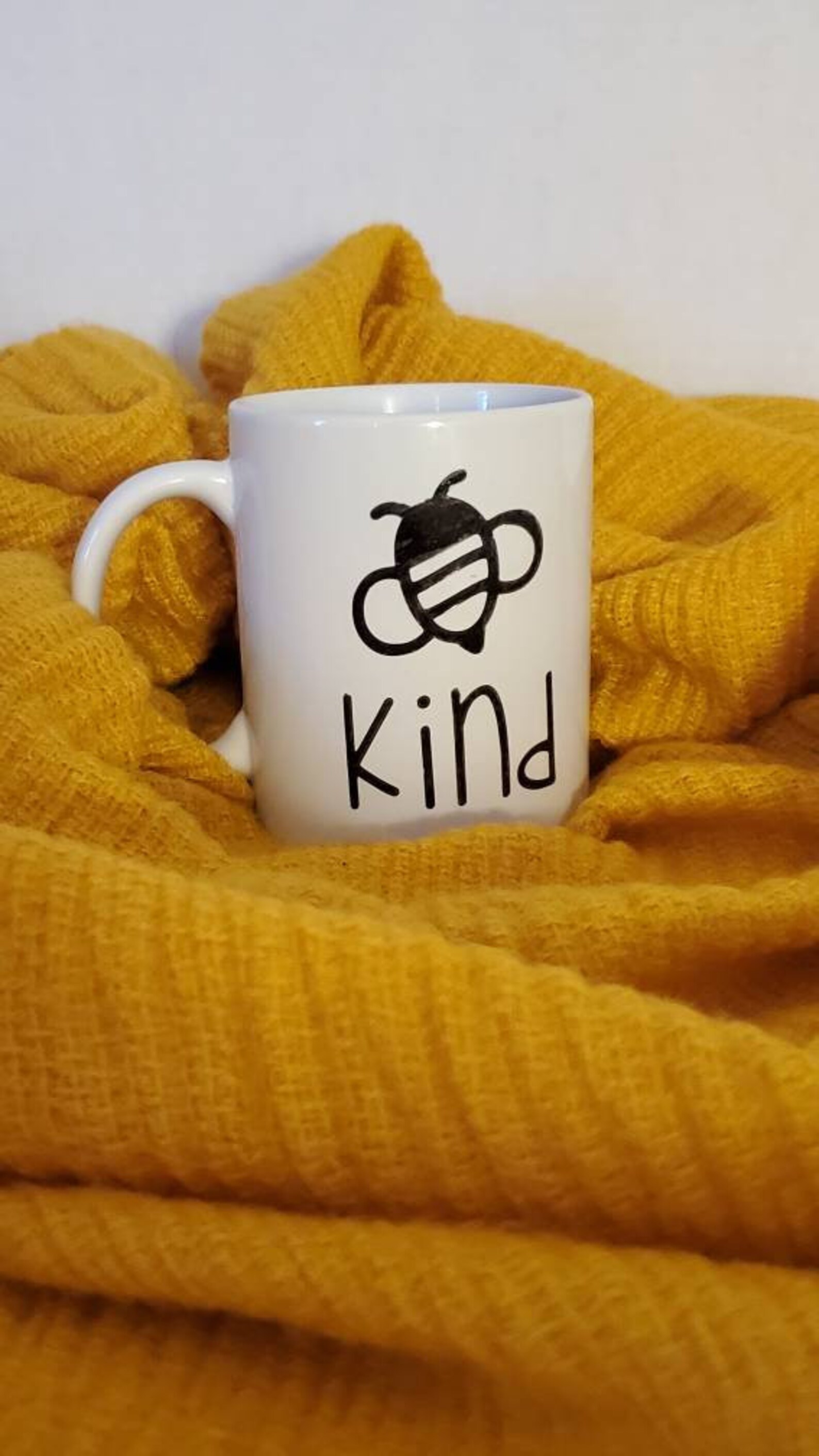 Bee Kind Mug Bee Kind Coffee Mug BONUS Free Drink Coaster | Etsy