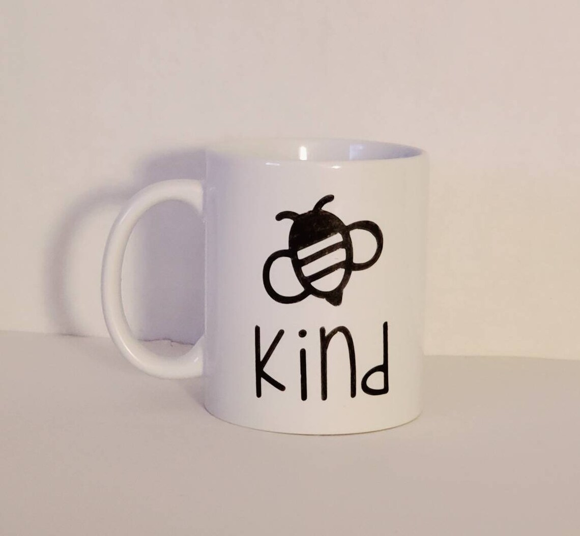Bee Kind Mug Bee Kind Coffee Mug BONUS Free Drink Coaster | Etsy
