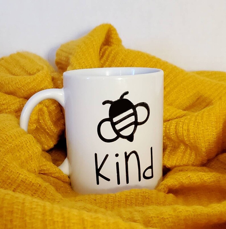 Bee Kind Mug Bee Kind Coffee Mug BONUS Free Drink Coaster - Etsy