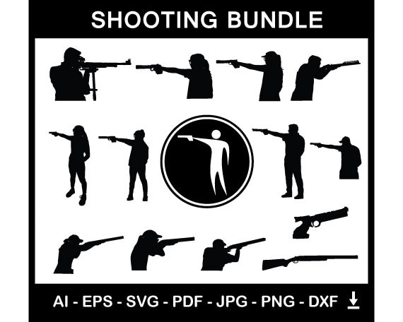 Shooting Silhouette Bundle | Shooting Players With Logo and Shooting ...
