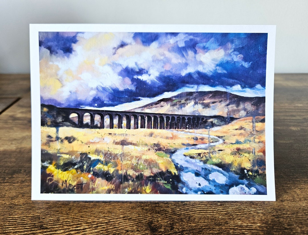 Ribblehead Viaduct Greeting Card Based on Original Oil Painting, Blank ...