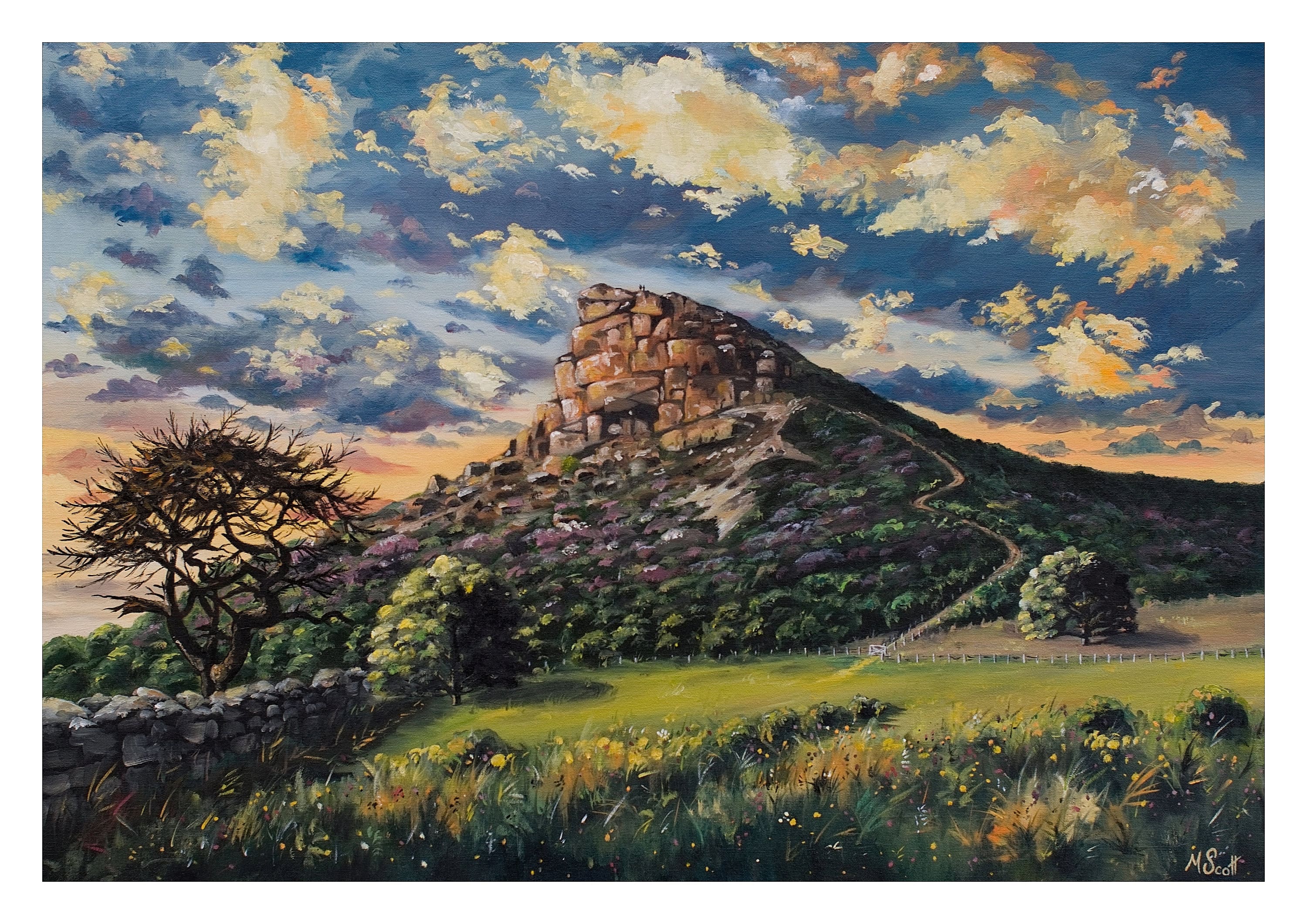 A4/A3 Giclée Print of Roseberry Topping, From an Original Oil Painting ...