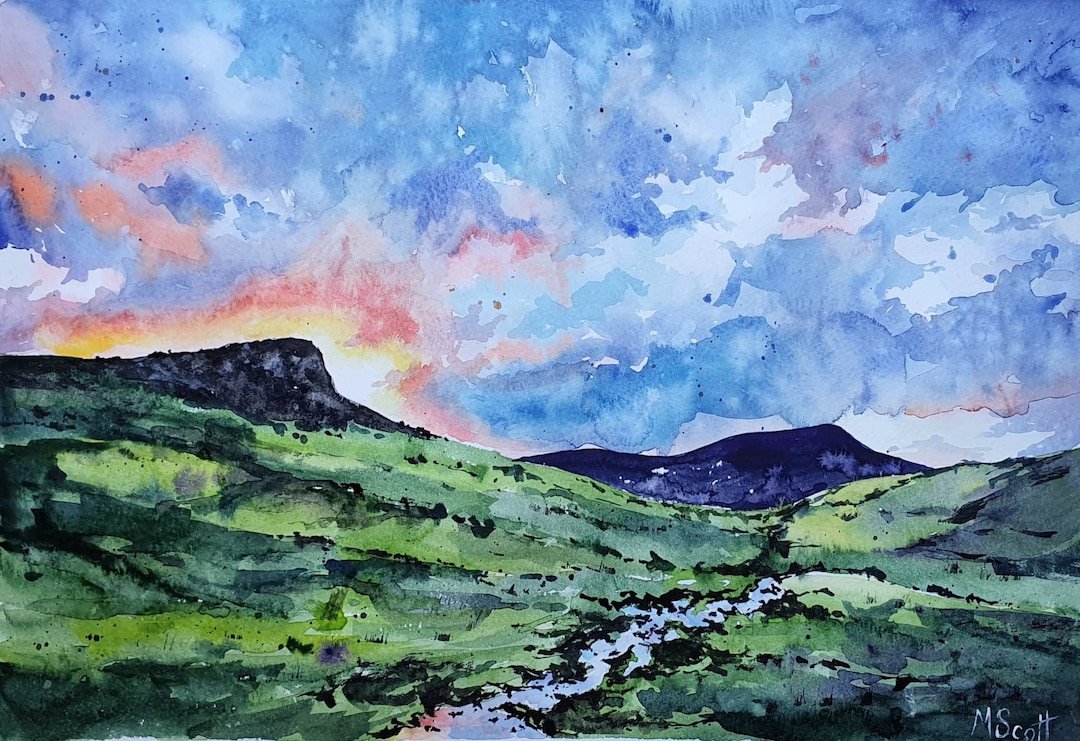 Original Lake District Watercolour Landscape Painting, Watercolour on ...