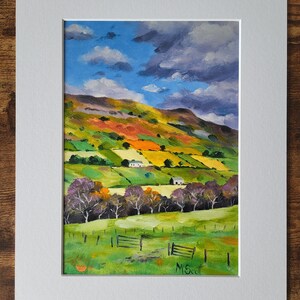 A4 Giclée Print of the Yorkshire Dales, From an Original Oil Painting ...