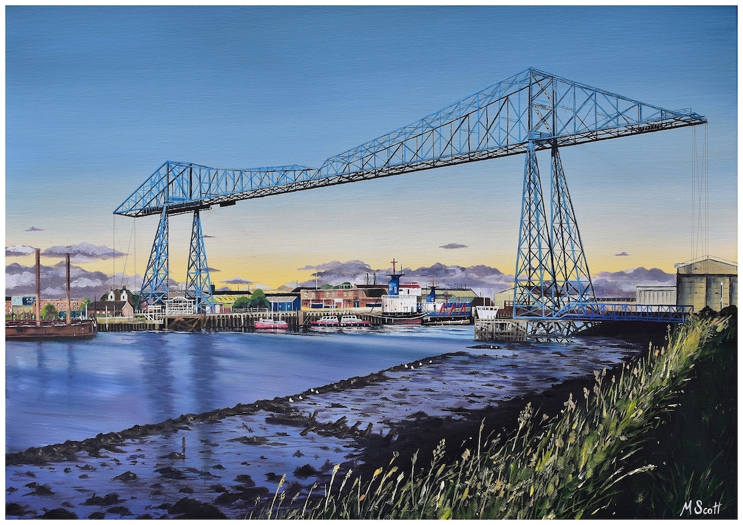 A4/A3 Giclée Print of Middlesbrough Transporter Bridge, From an ...