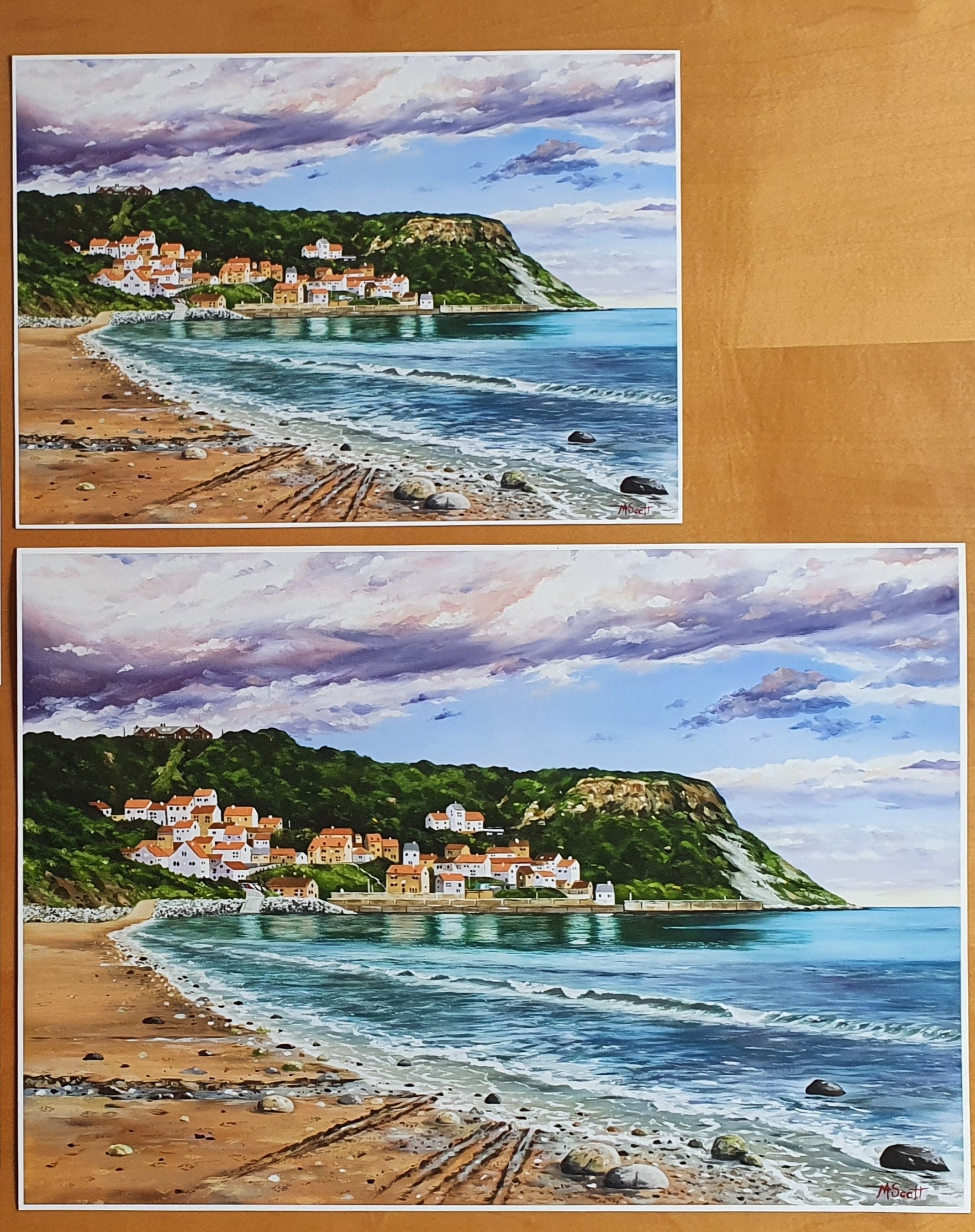 A4/A3 Giclée Print of Runswick Bay, From an Original Oil Painting ...