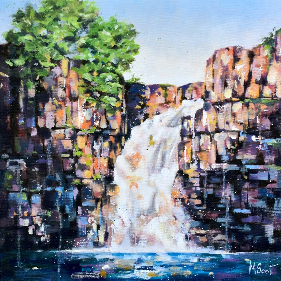 Giclée Print of High Force, From an Original Oil Painting, Teesdale ...