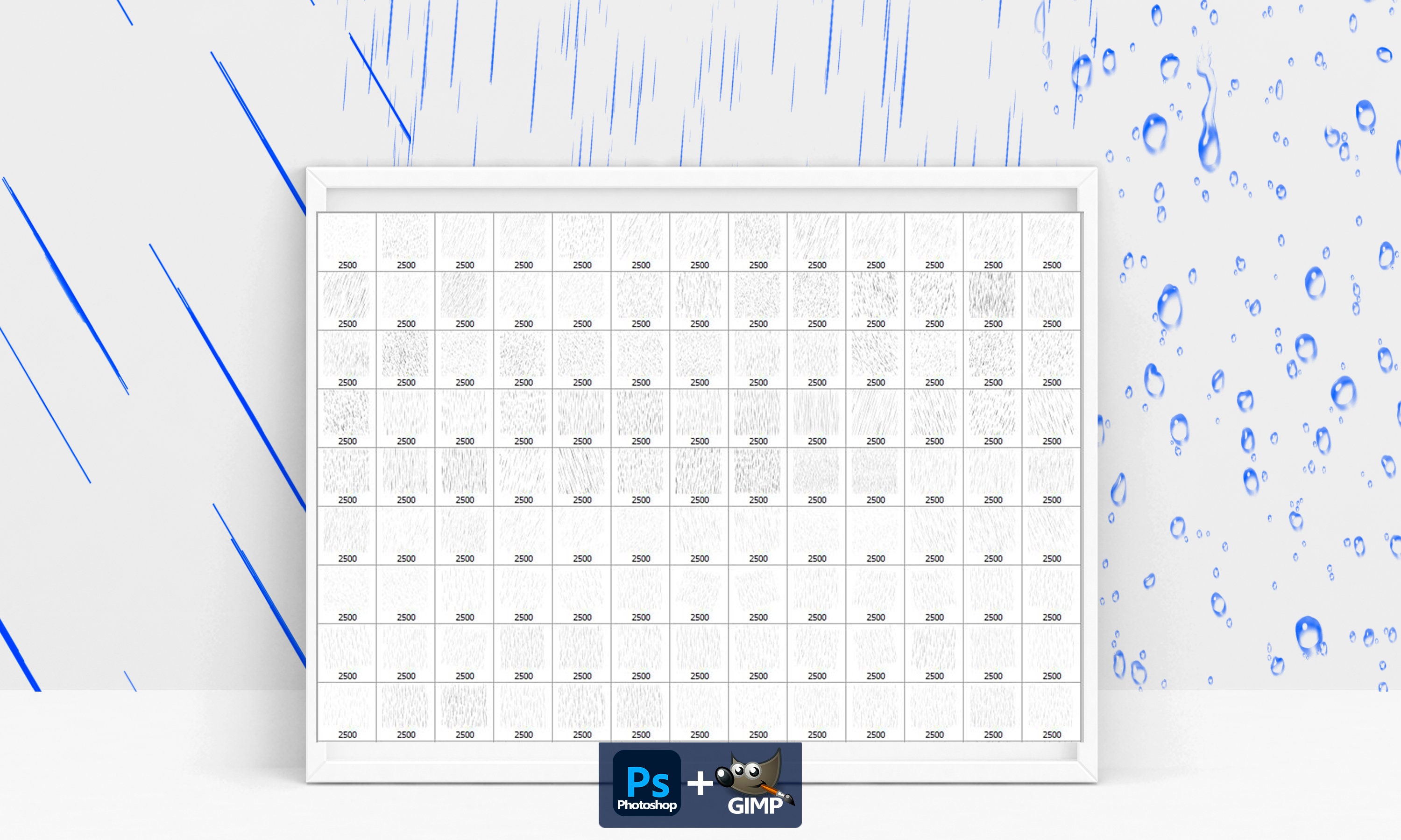 Rain Brushes – Water Ripple, Raindrops & Bubbles for Photoshop, GIMP ...