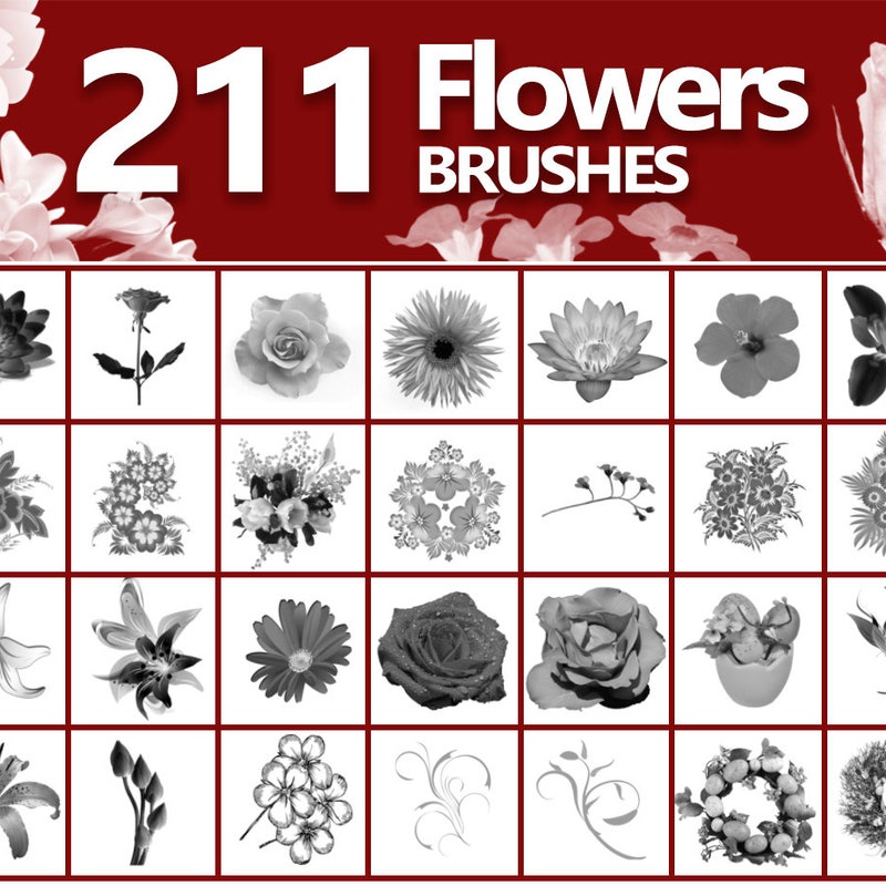 Flower Overlay Photoshop - Etsy